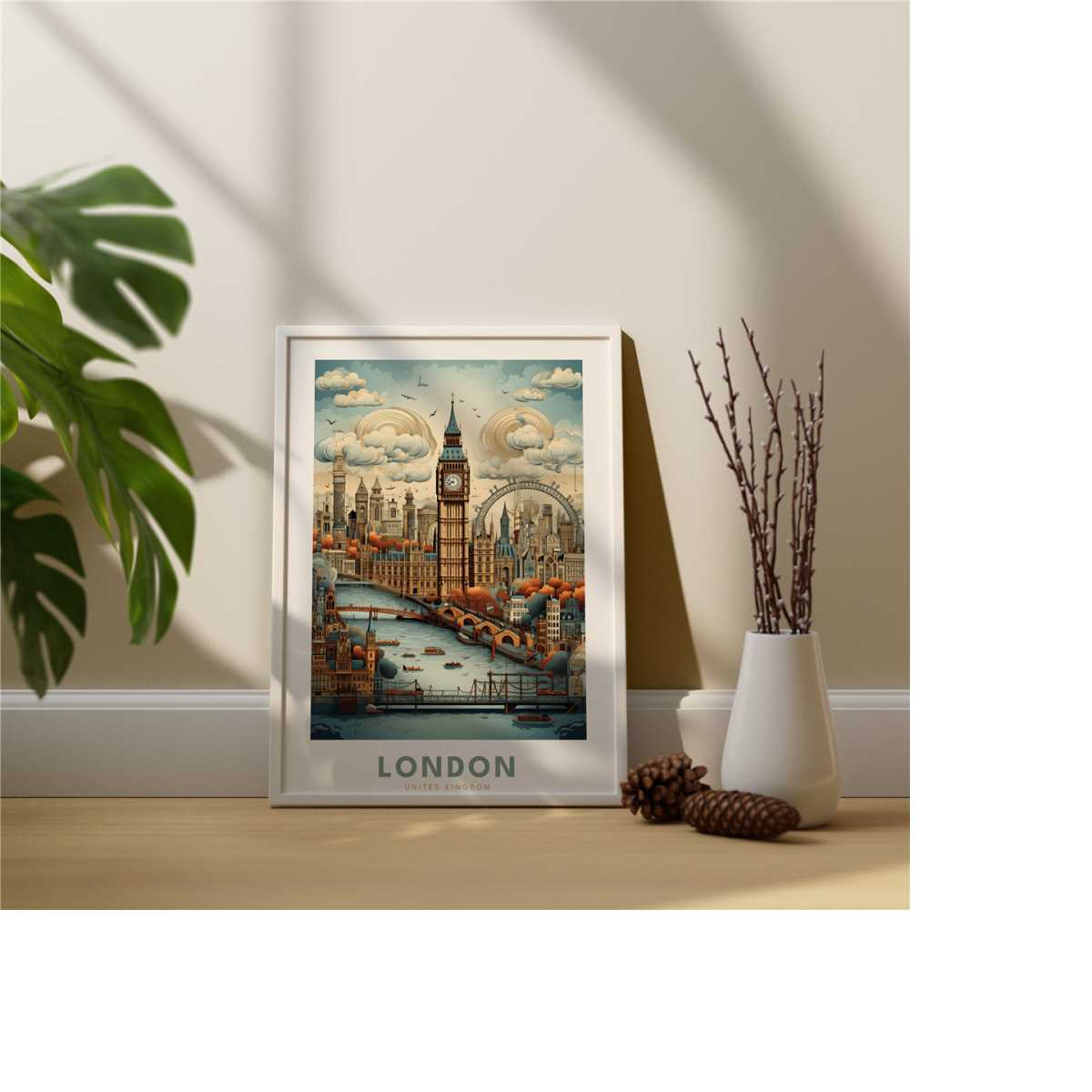 London Poster - England Wall Art - London | Inspire Uplift