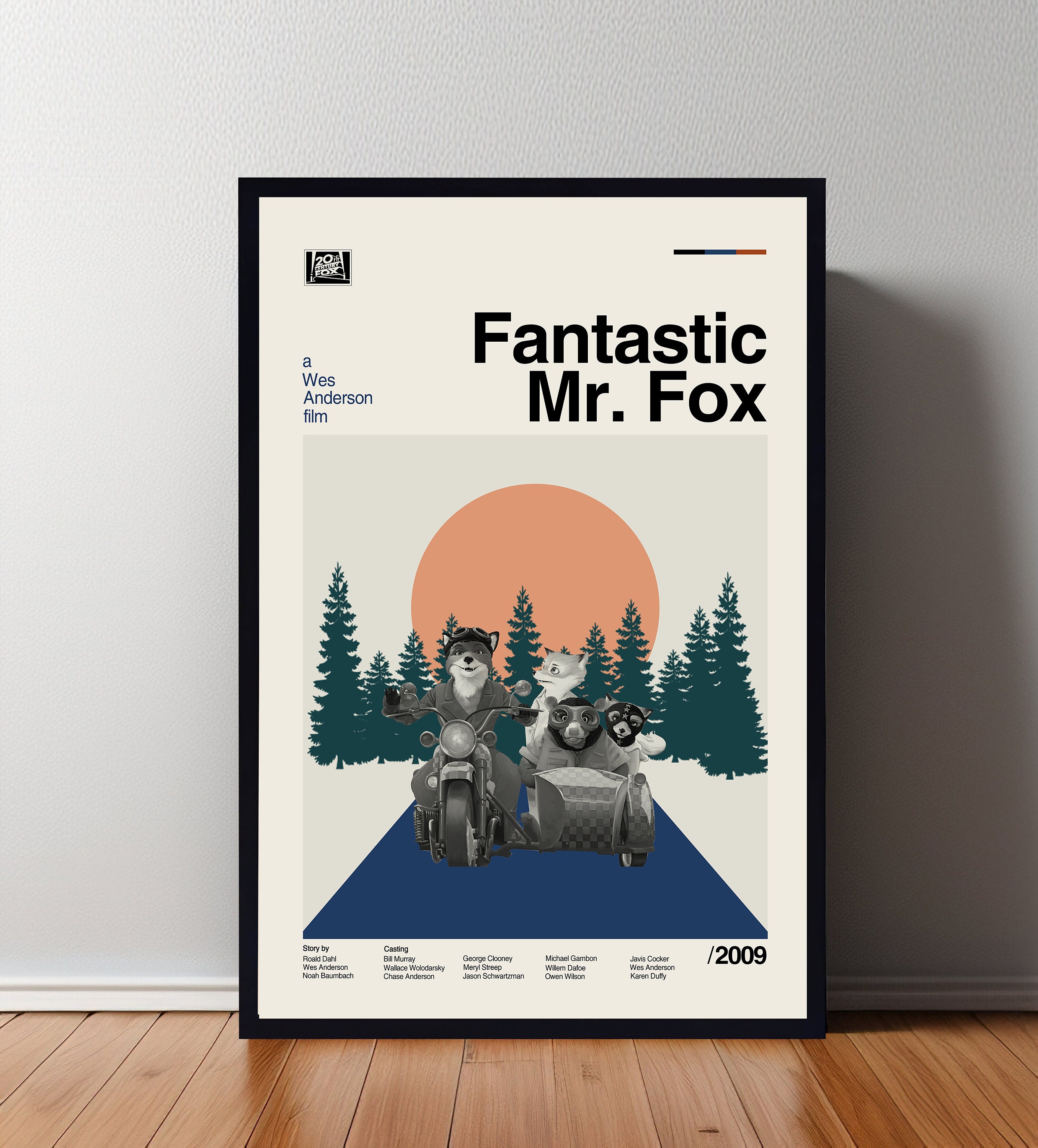 Fantastic Mr Fox Movie Poster, Fantastic Mr Fox Print, Retro | Inspire Uplift