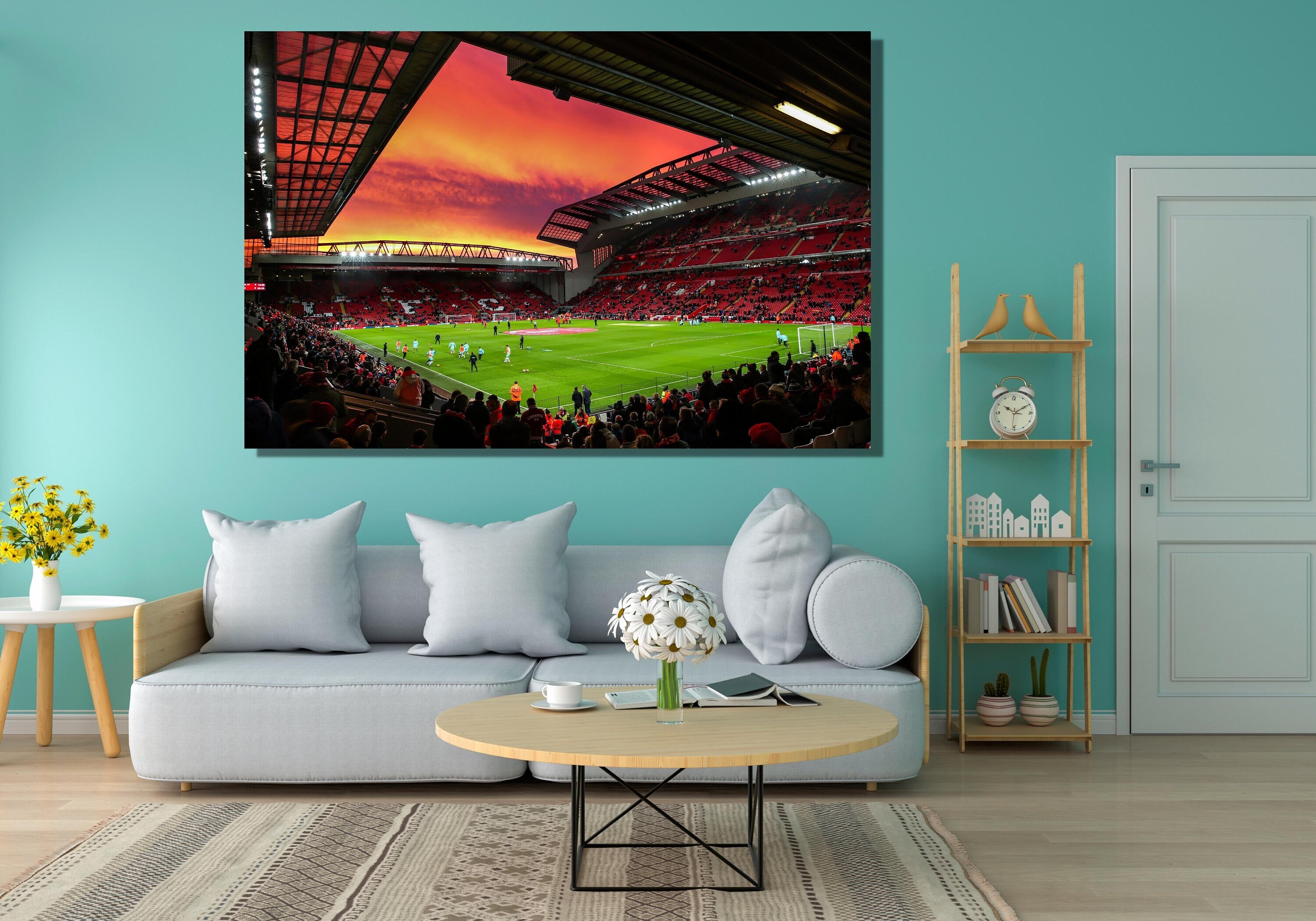 Liverpool Stadium Print Ready To Hang Canvas, Liverpool Stad | Inspire ...