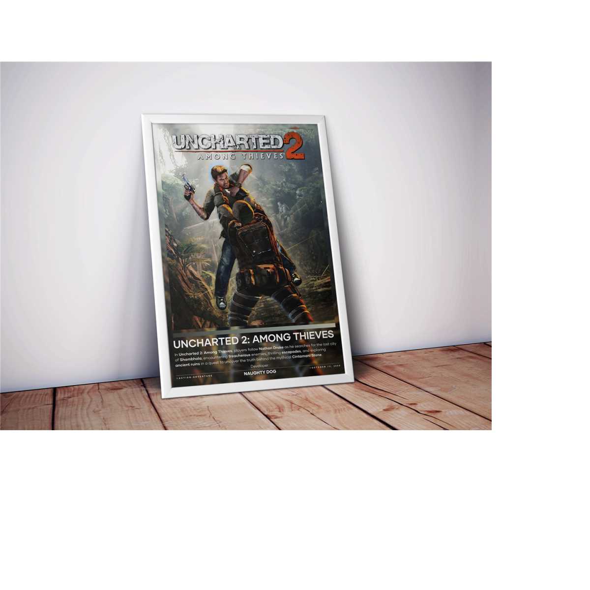 Uncharted 2: Among Thieves Poster, Gaming Posters, 4 | Inspire Uplift