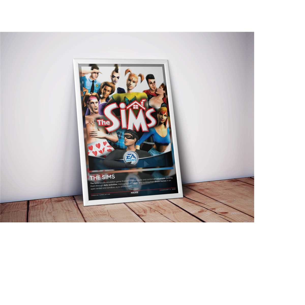 The Sims Poster, Gaming Posters, 4 Colors, Video | Inspire Uplift