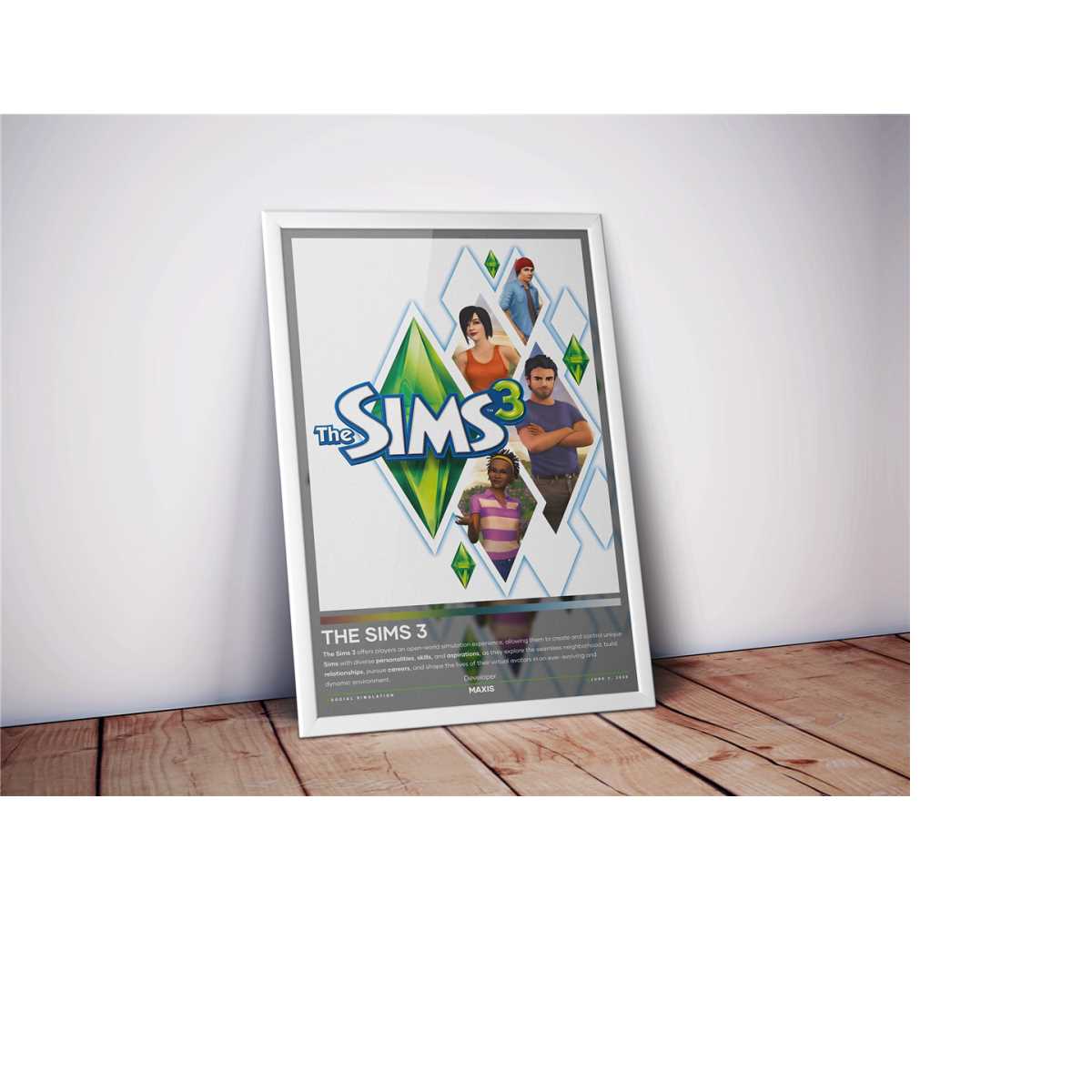 The Sims 3 Poster, Gaming Posters, 4 Colors, | Inspire Uplift