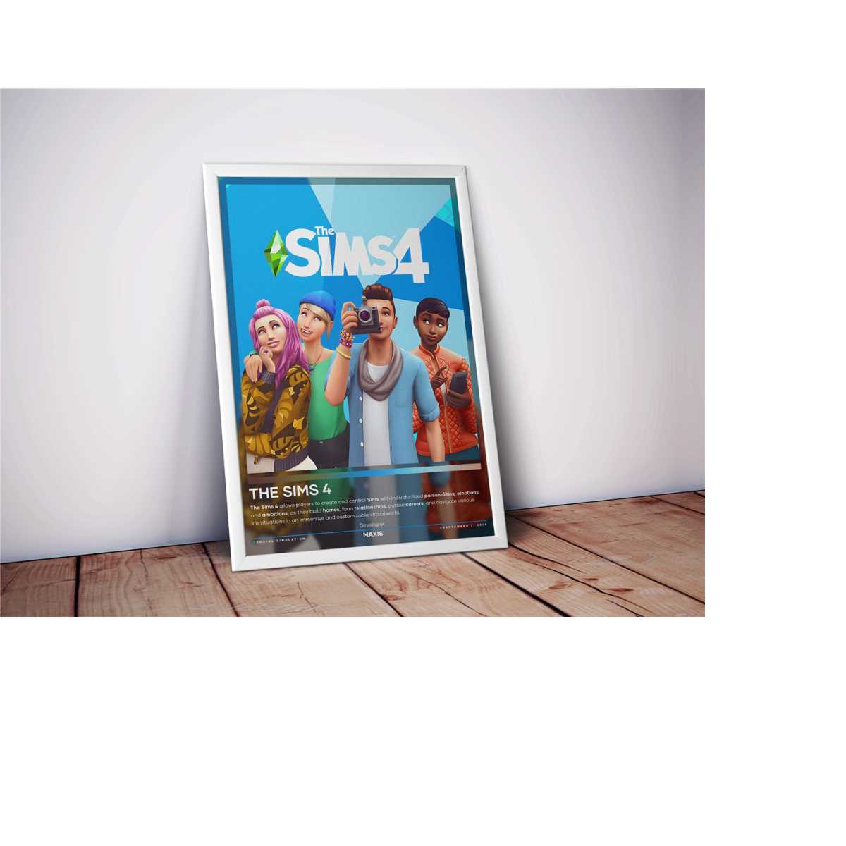 The Sims 4 Poster, Gaming Posters, 4 Colors, | Inspire Uplift