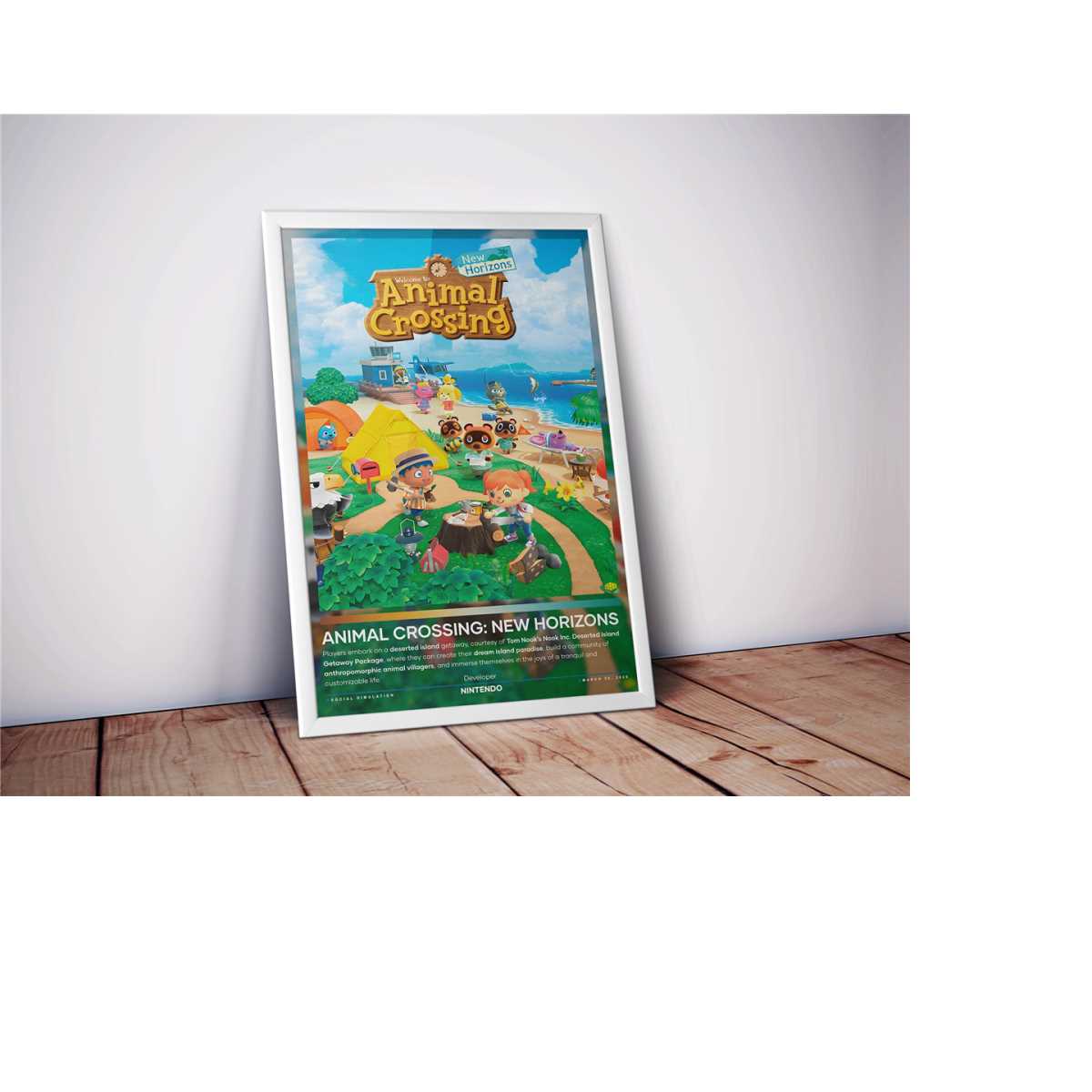 Animal Crossing: New Horizons Poster, 4 Colors, Gaming | Inspire Uplift