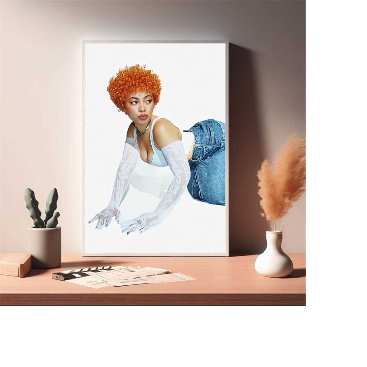 Ice Spice American Rapper Music Poster, Canvas Prints | Inspire Uplift
