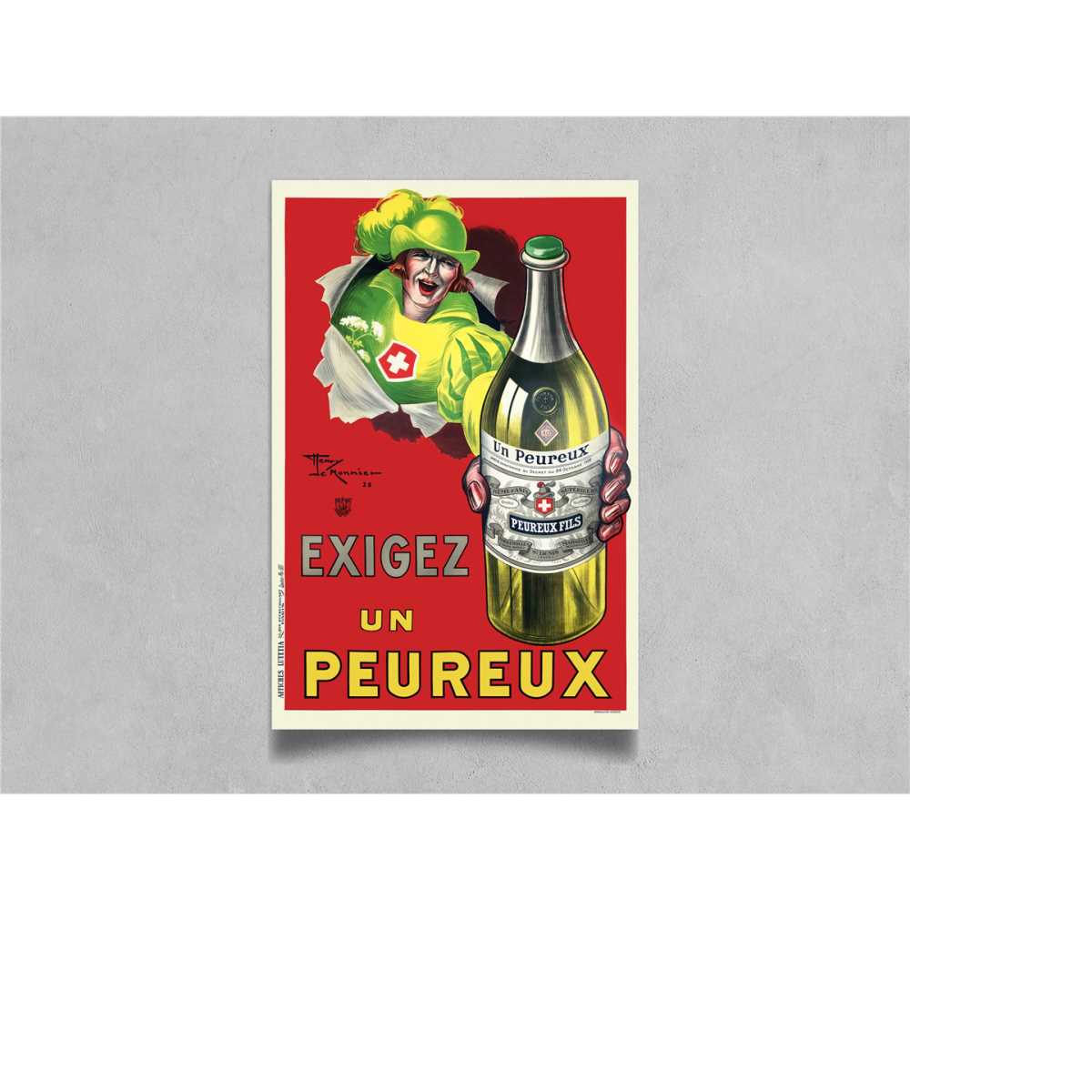 Exigez un Peureux Henri Le Monnier C1925 Poster | Inspire Uplift