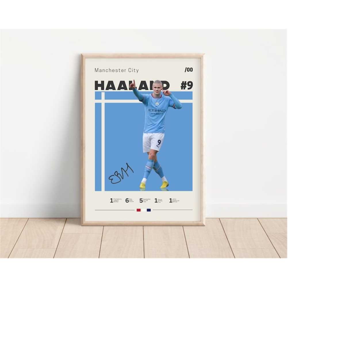 Erling Haaland Poster, Manchester City Poster, Football Post | Inspire ...