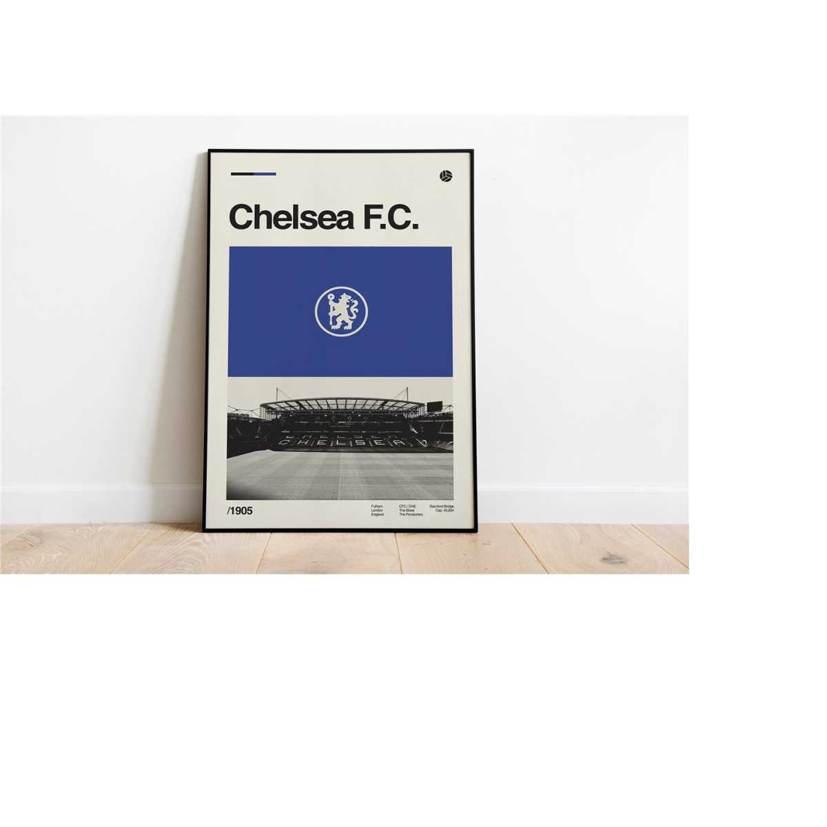 Chelsea FC Poster, Stamford Bridge Poster, Football Posters, | Inspire ...