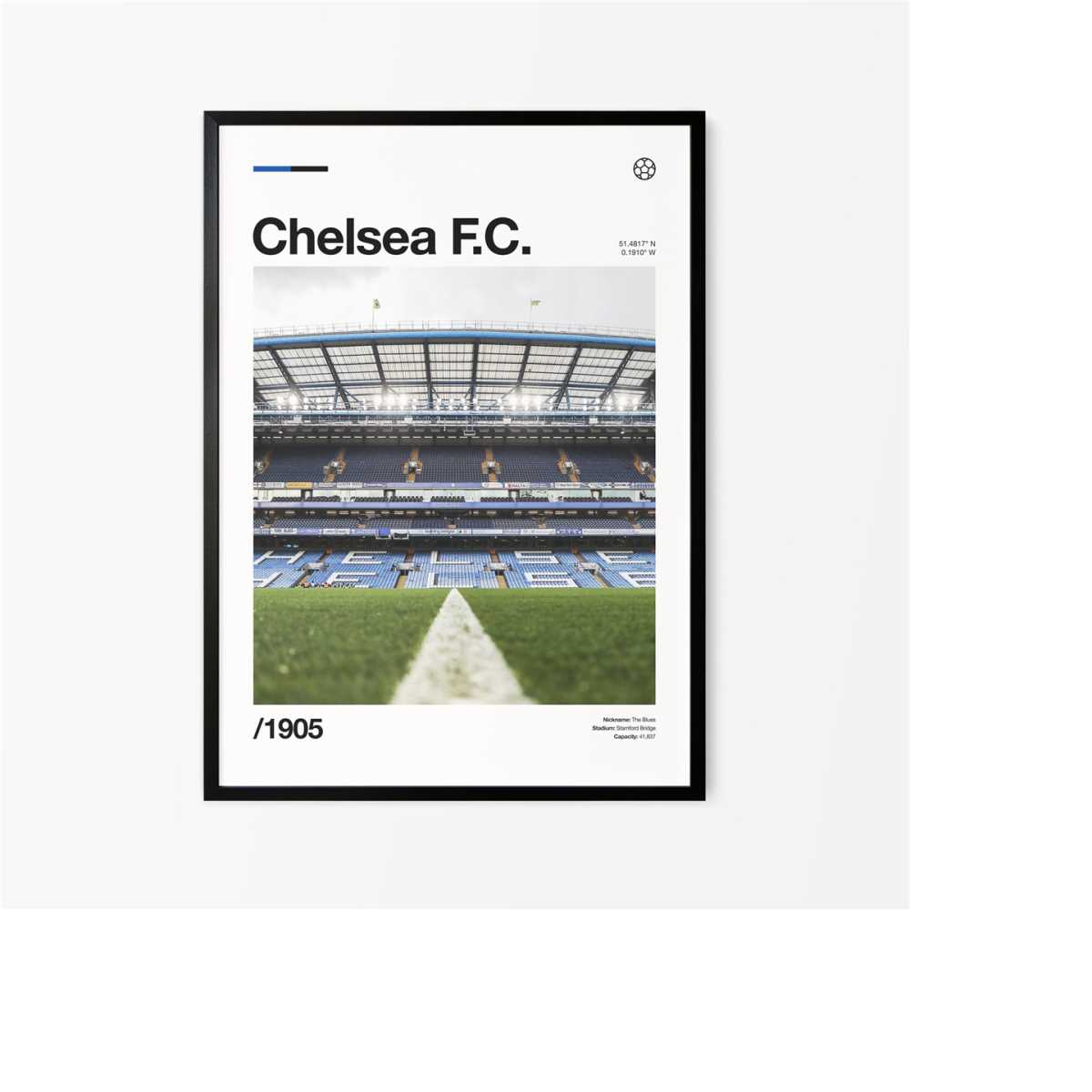 Chelsea FC Poster, Stamford Bridge Poster, Football Posters, | Inspire ...