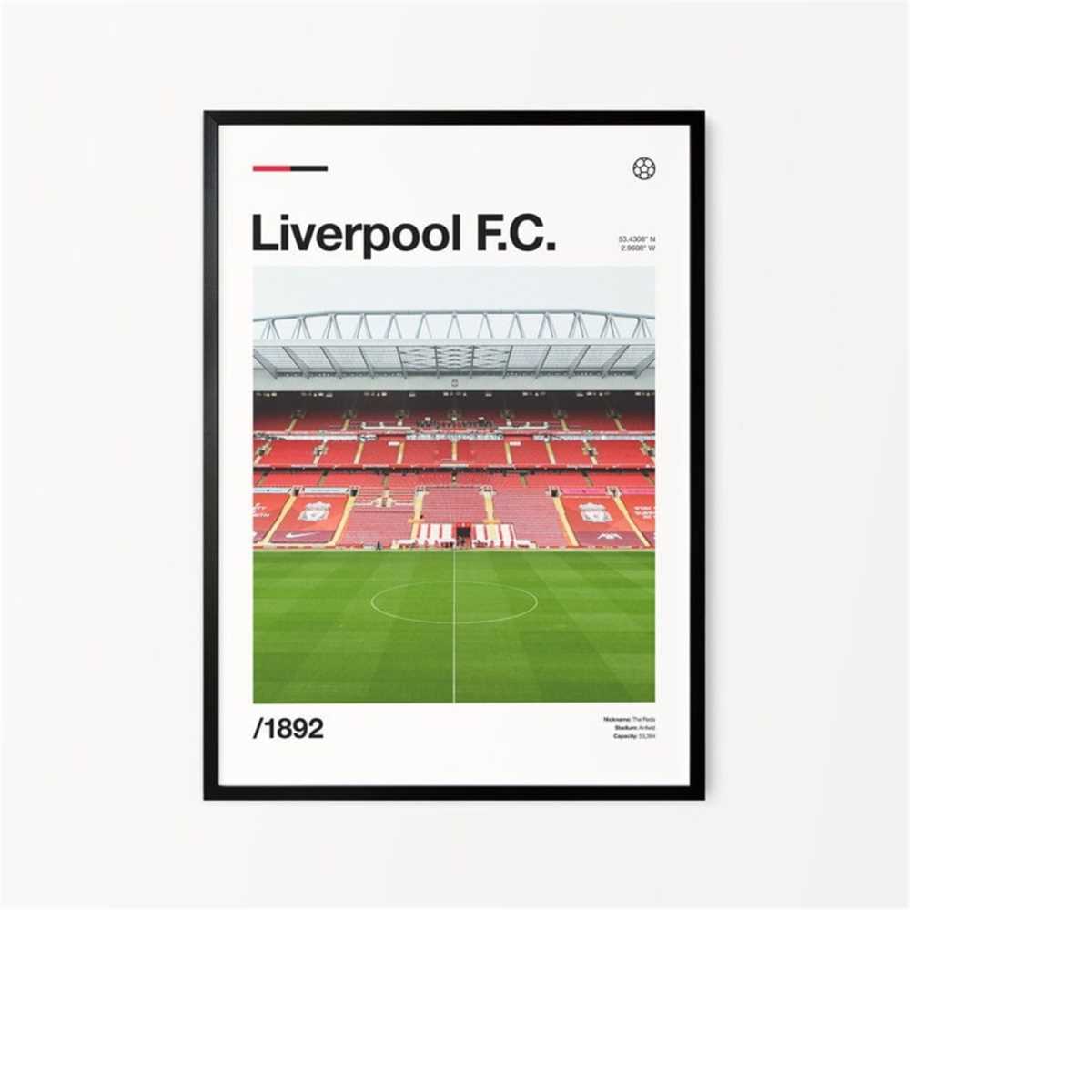 Liverpool FC Poster, Anfield Stadium Poster, Football Poster - Inspire ...