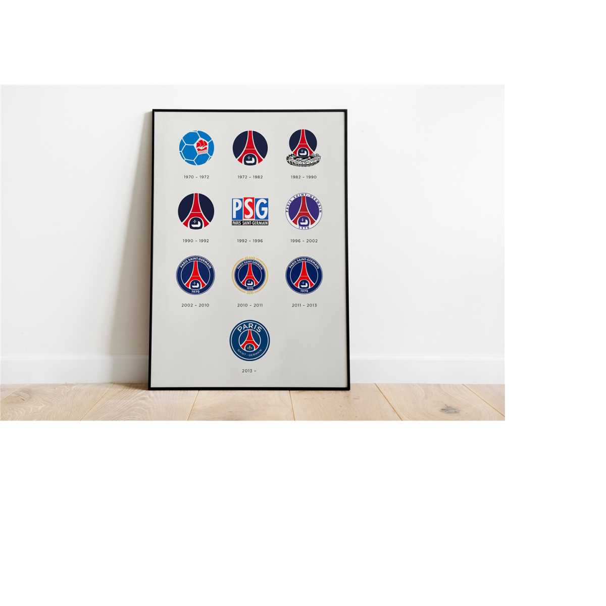 Paris Saint-Germain FC Poster, PSG Logo Poster ,Football - Inspire Uplift