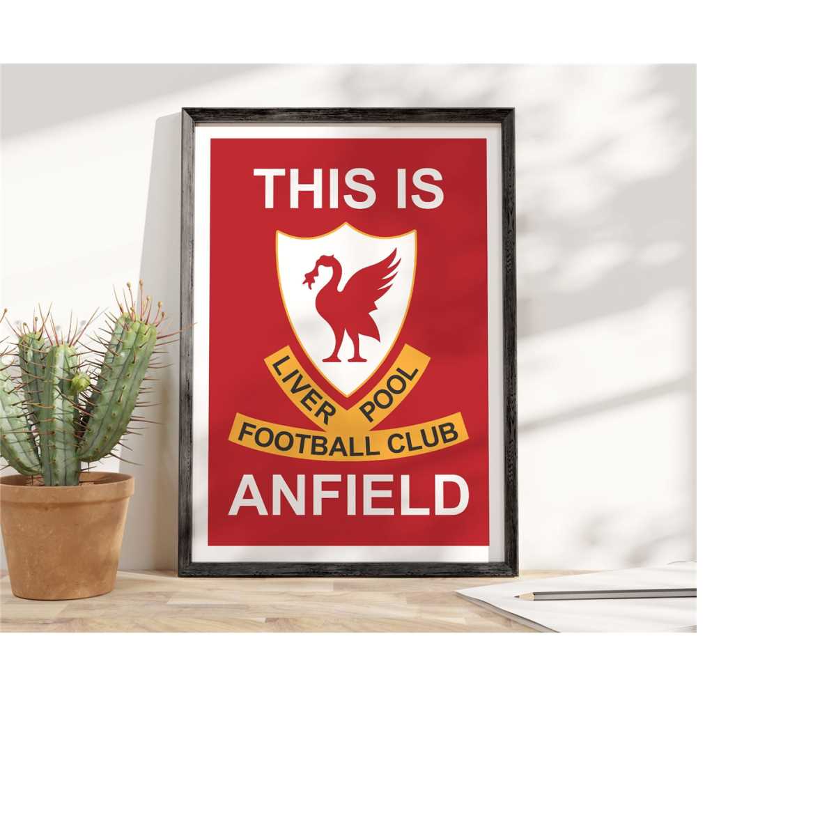 Liverpool FC Poster, Anfield Stadium Poster, Football Poster | Inspire ...