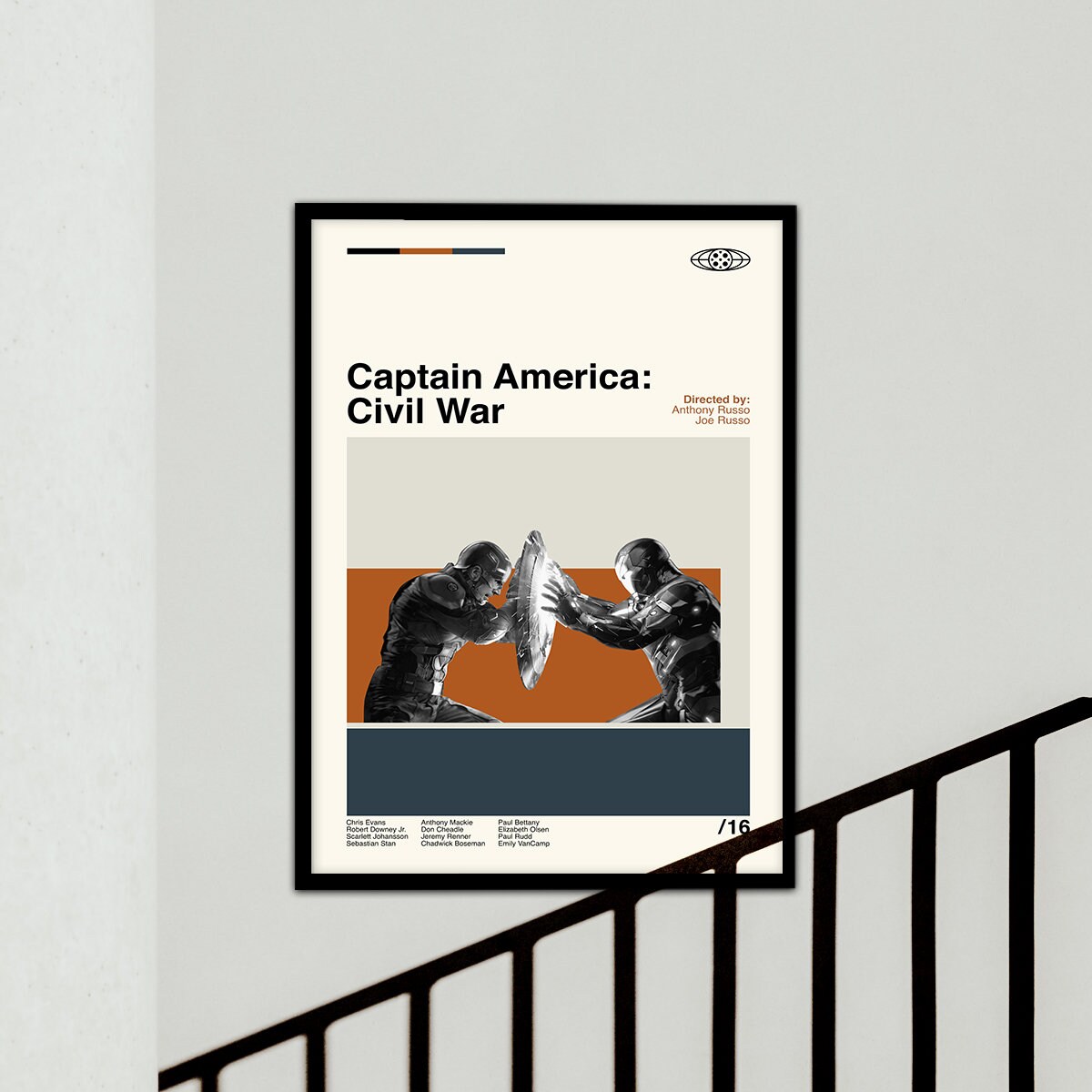 Captain America Poster, Civil War Poster, Custom Poster, Min | Inspire ...