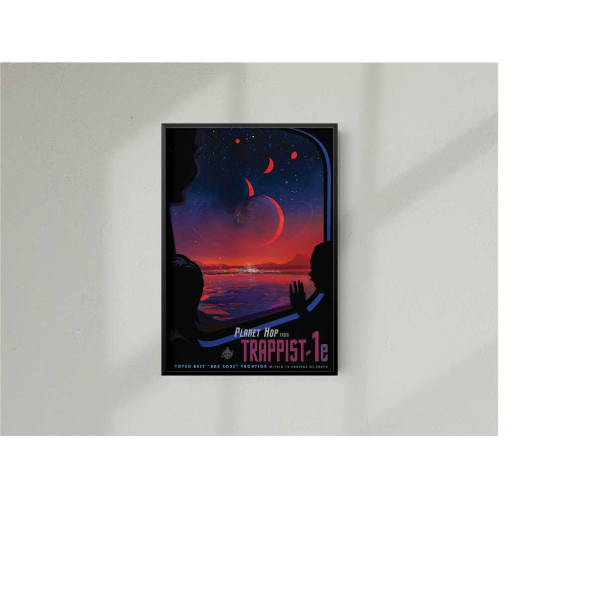 Retro Space Poster, NASA Space Tourism Advert Poster - Inspire Uplift