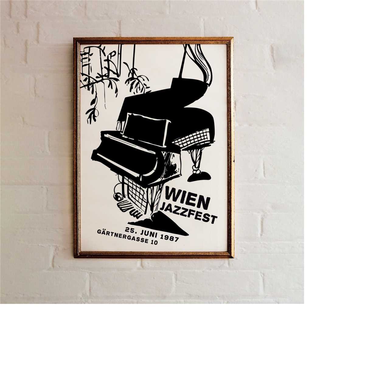 Wienna Jazz Festival Poster - Minimalist Art, Music | Inspire Uplift