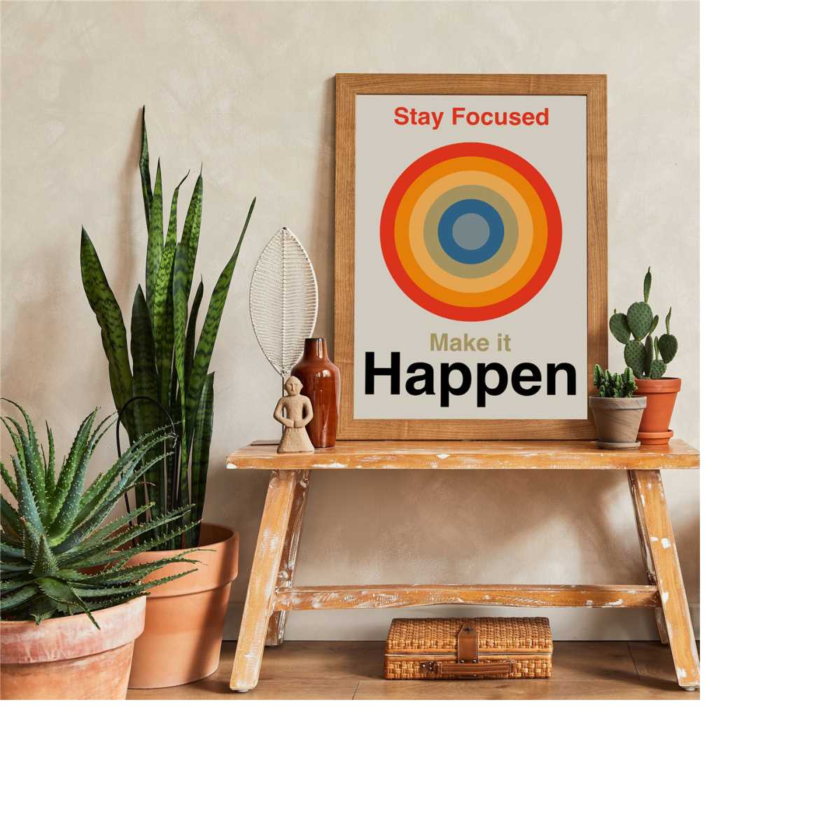 STAY FOCUSED Make it Happen Poster, Inspiration Poster, | Inspire Uplift
