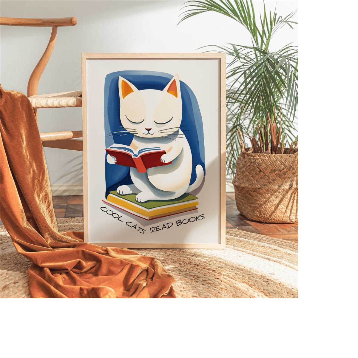 Cool Cats Read Books CUTE POSTER - Motivational | Inspire Uplift