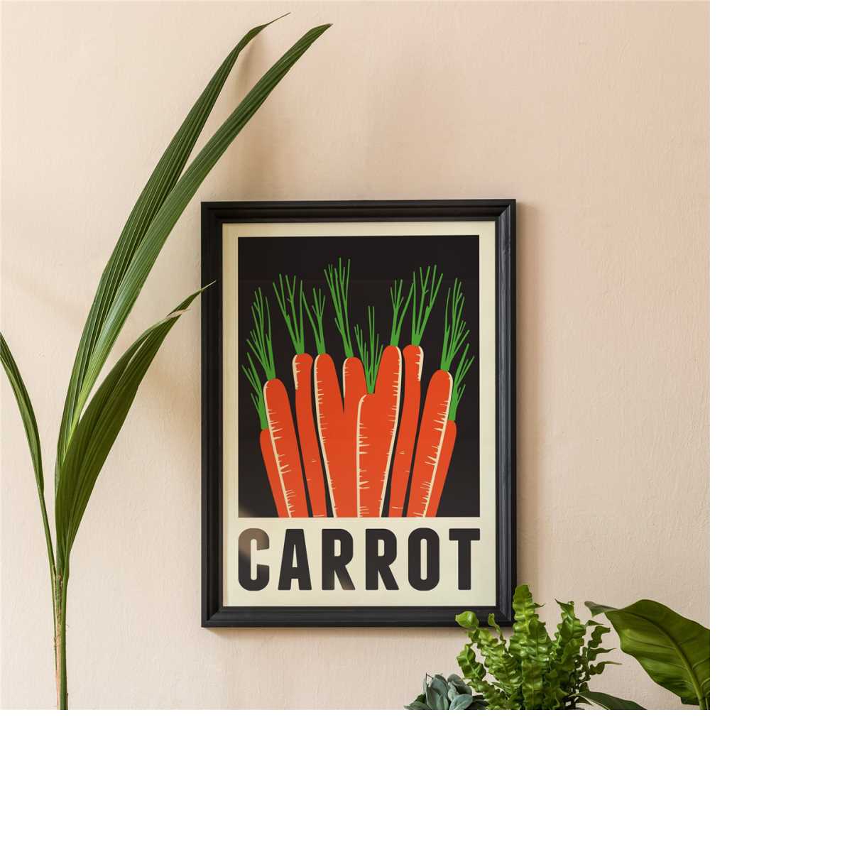minimalist CARROT poster - Botanical posters, Decorative fru - Inspire ...