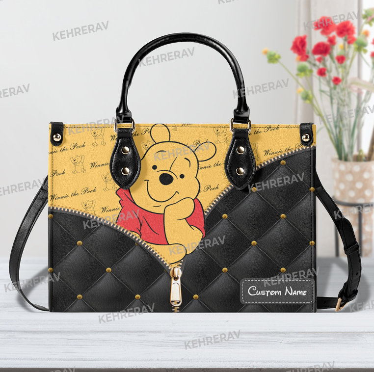 Winnie The Pooh lovely Leather Handbag, Pooh Women Bags Purs - Inspire ...