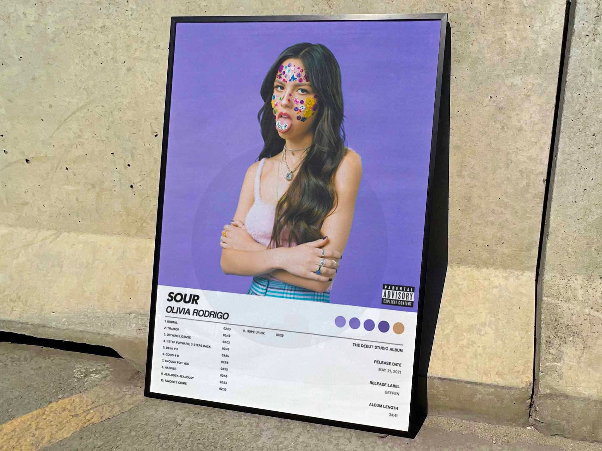Olivia Rodrigo Sour Album Cover Poster 6 | Inspire Uplift