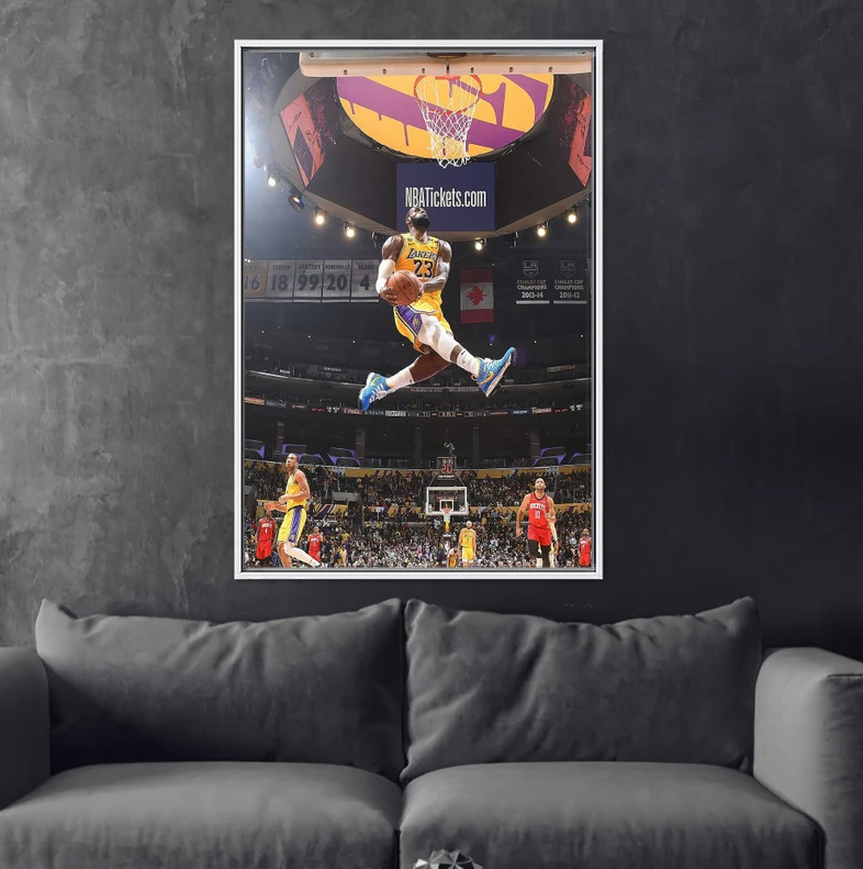 Tempered Glass Wall Art, Gym Canvas, NBA Artwork, Lebron Jam | Inspire ...