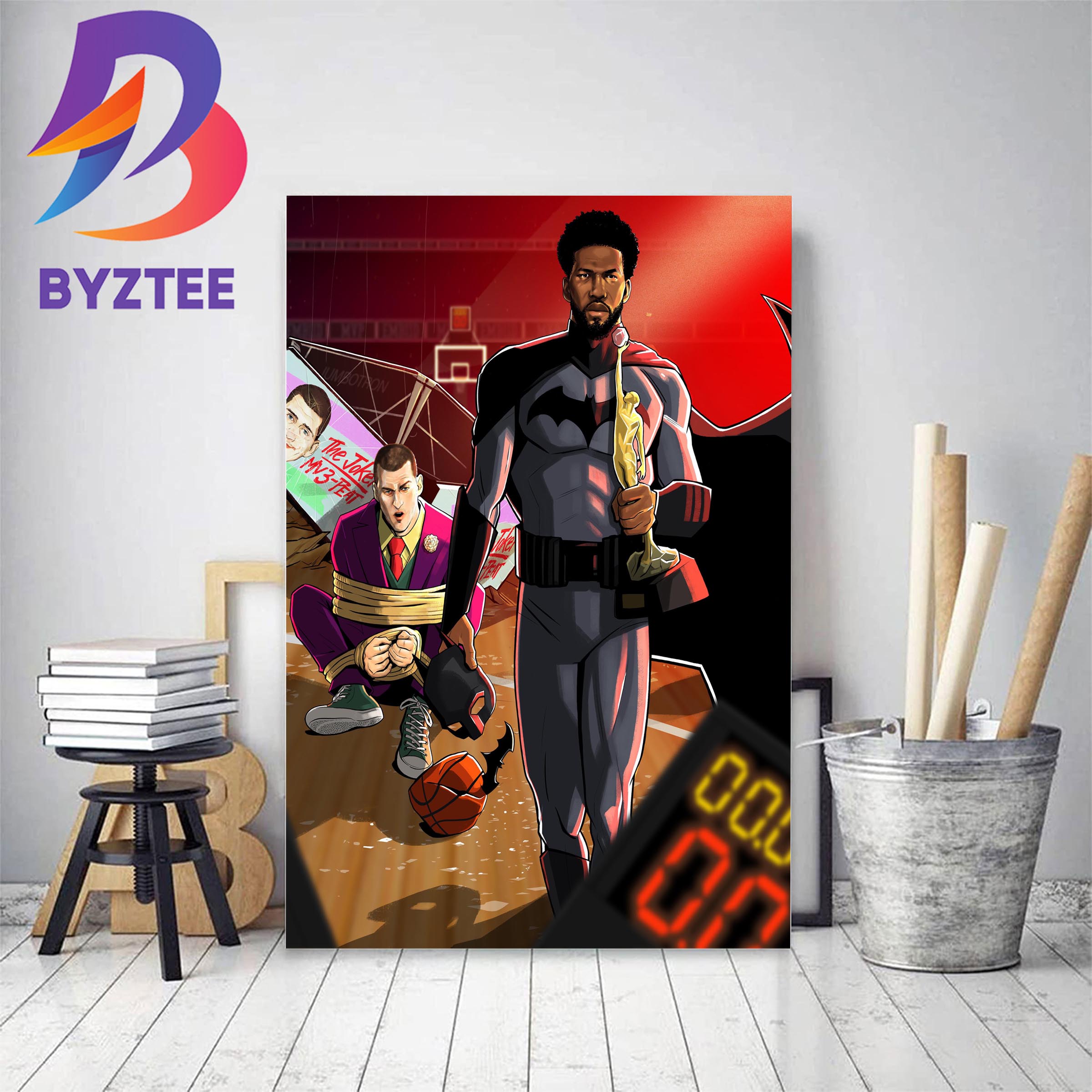 Joel Embiid Cosplay Batman Is The 2022 2023 NBA MVP Home Dec | Inspire ...