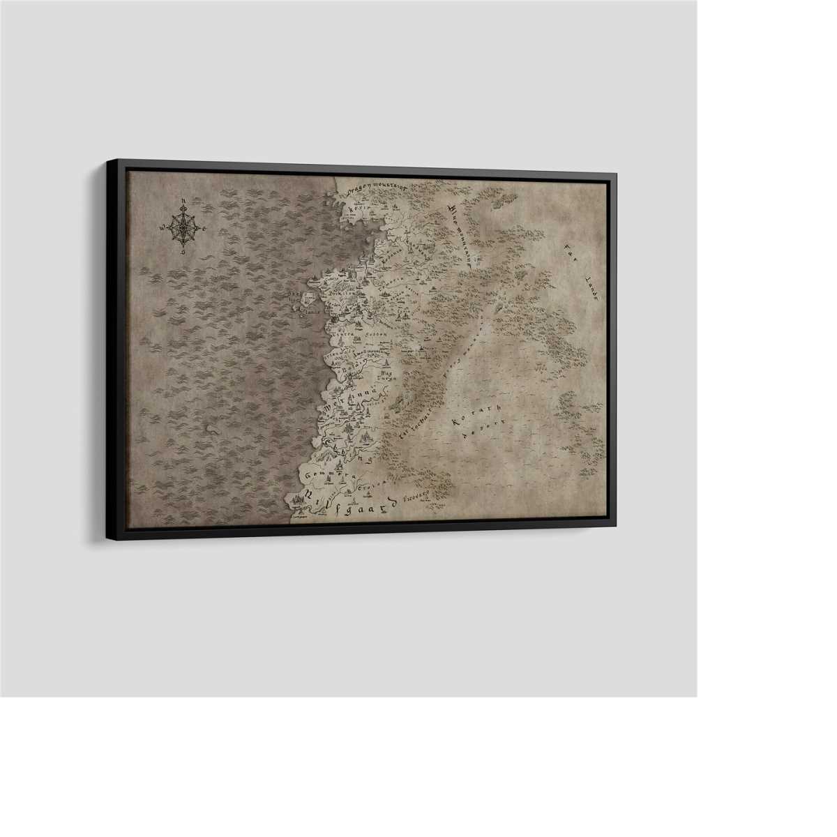 The Witcher Map Print, The Wither Map Poster, | Inspire Uplift