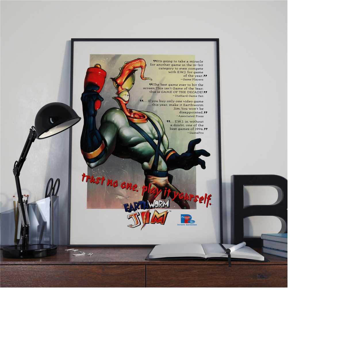 Earthworm Jim Poster Print | Gaming Poster | | Inspire Uplift