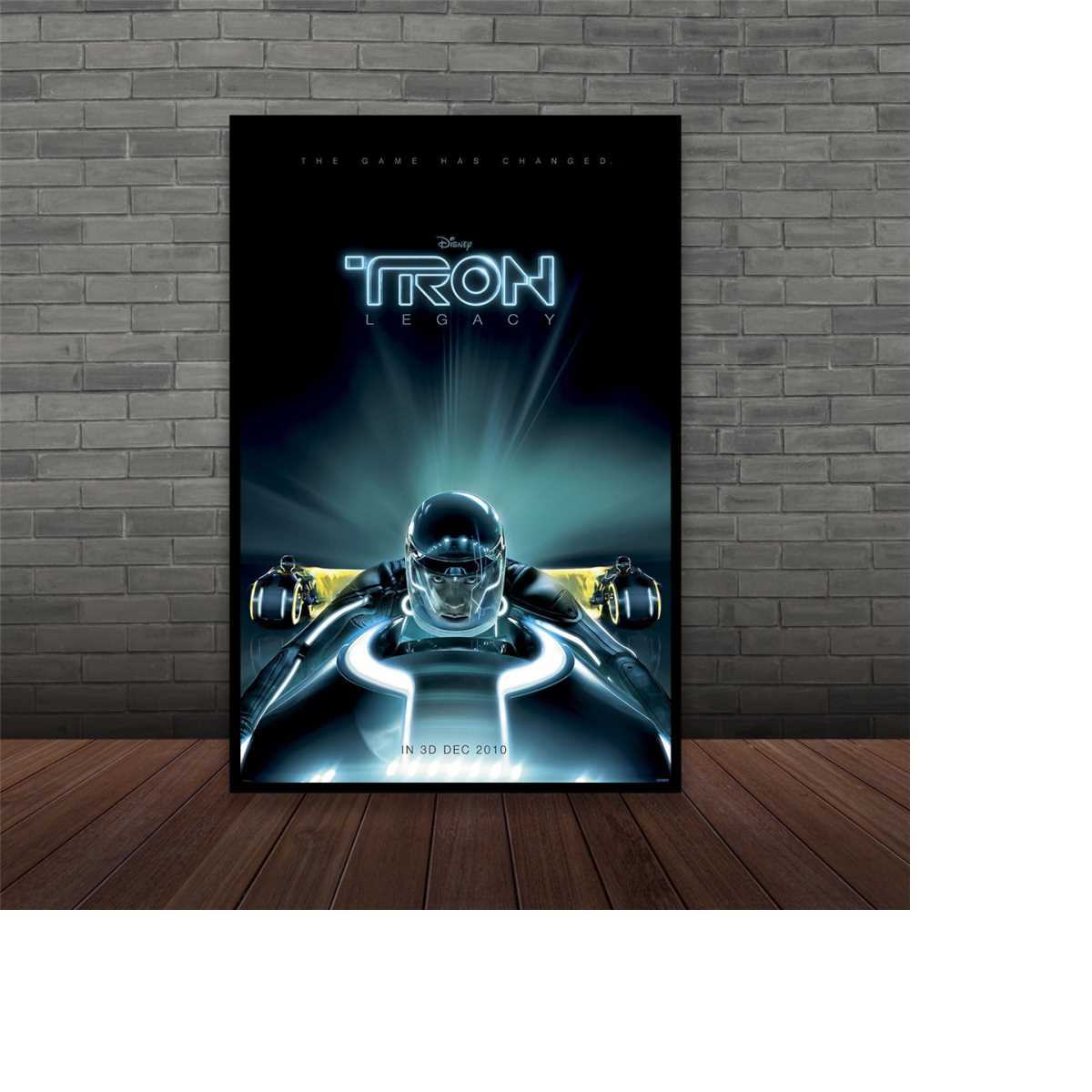 Tron Legacy Movie Poster Classic Film, Wall Art, | Inspire Uplift