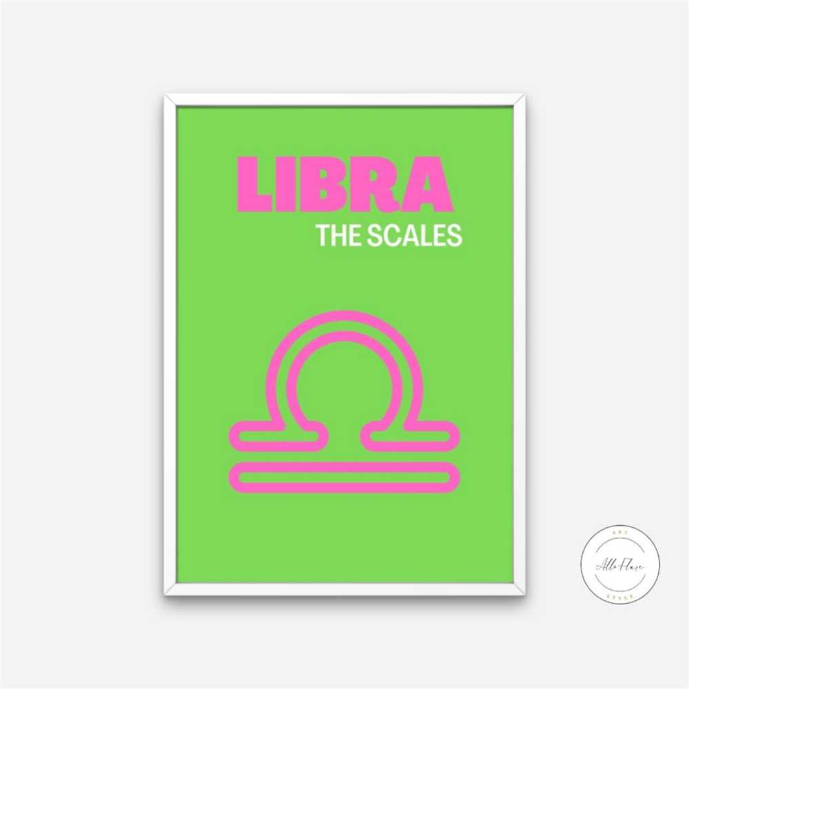 Astrology Poster Libra PRINTABLE, Libra Wall Art Zodiac | Inspire Uplift