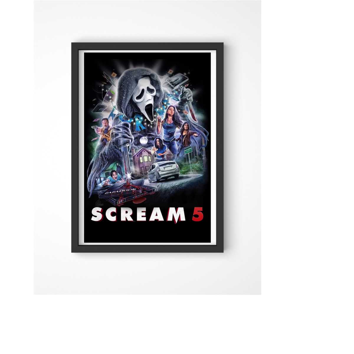 Scream 5 Movie Poster, Scream V Movie Print - Inspire Uplift