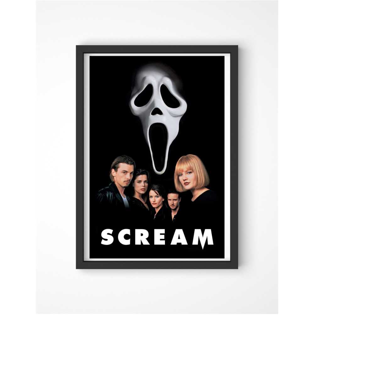 Scream Movie Poster, Scream 1996 Movie Print Reproduction | Inspire Uplift