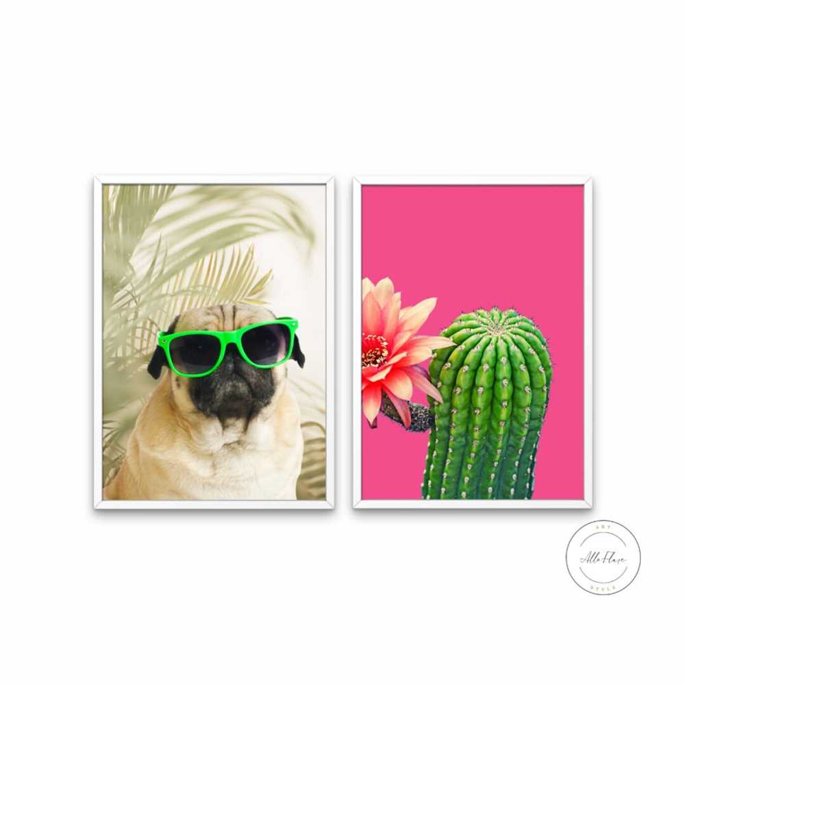 Set of 2 Summer Preppy Posters PRINTABLE, Bright | Inspire Uplift