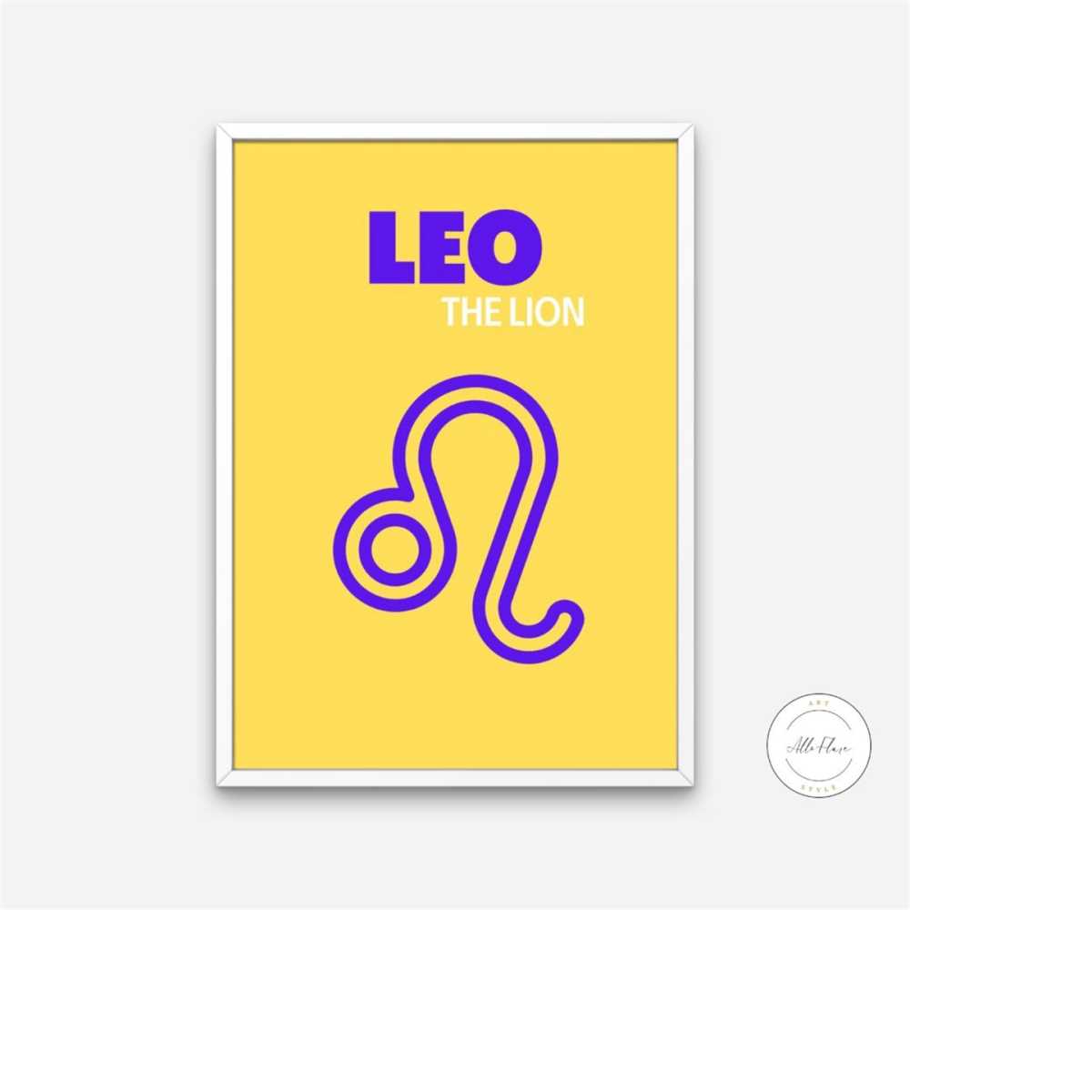 Astrology Poster Leo, Leo Wall Art Zodiac Poster | Inspire Uplift