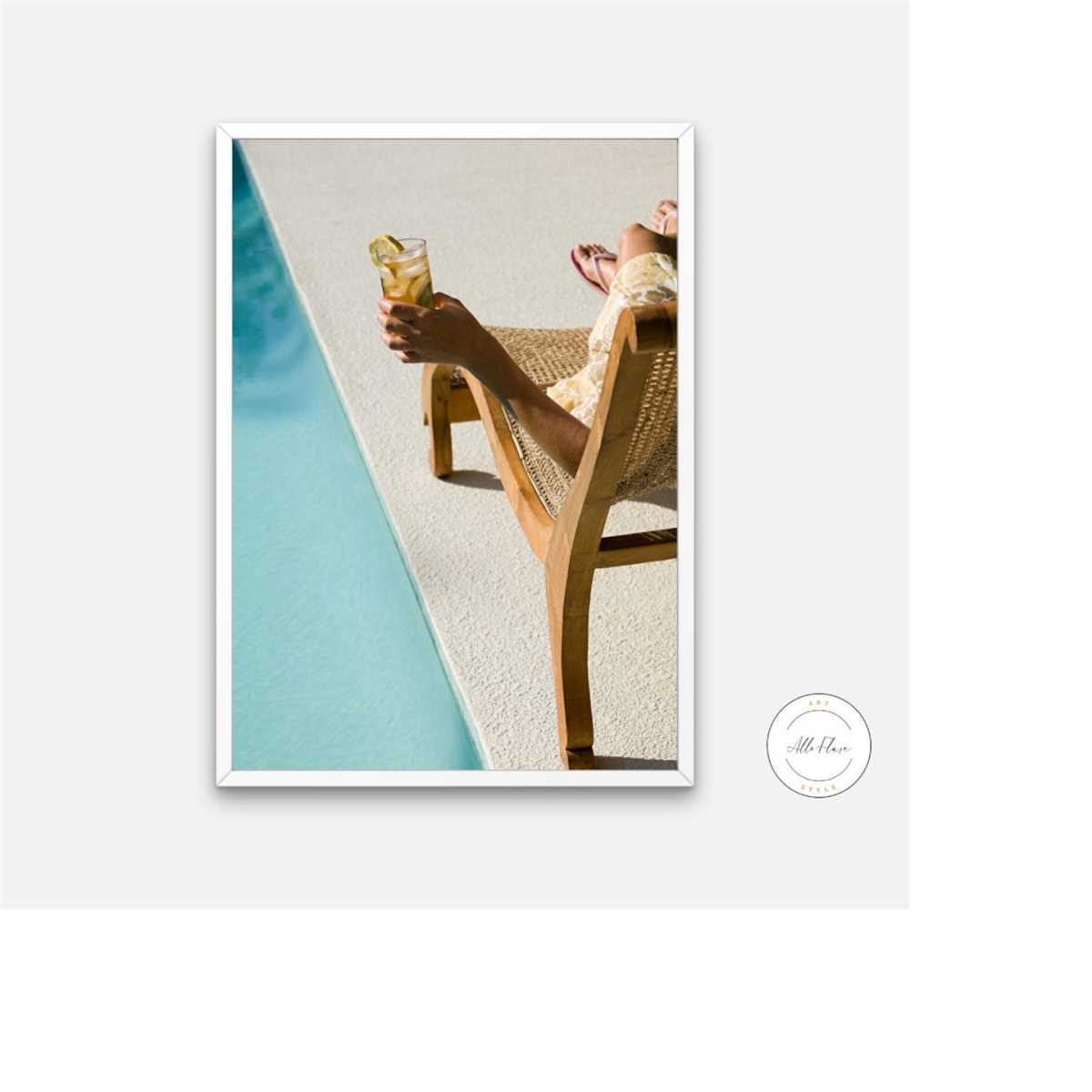 Chilling by the Pool Poster INSTANT DOWNLOAD, pool | Inspire Uplift