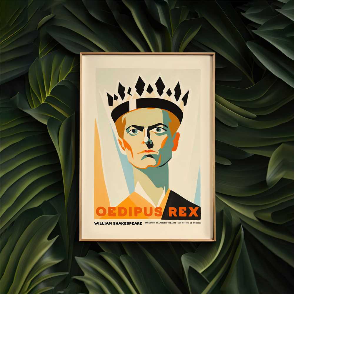 OEDIPUS REX Shakespeare Poster - Retro Queen art | Inspire Uplift