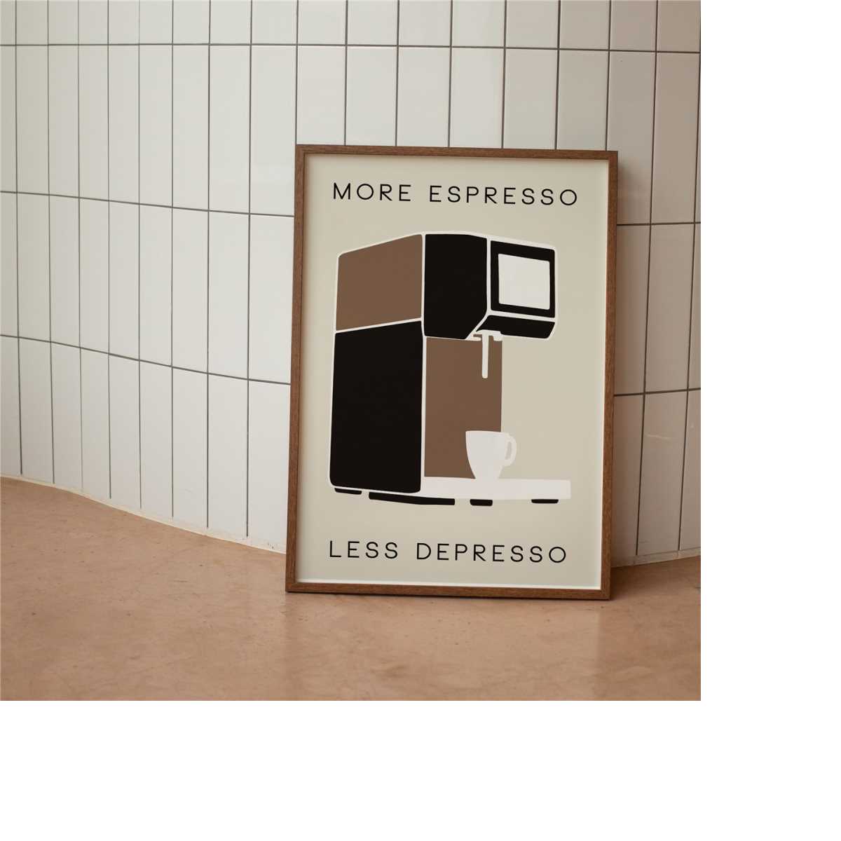 Vintage Coffee Maker Poster Print, Retro Quote Wall | Inspire Uplift