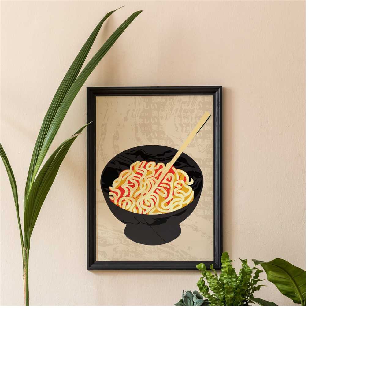 Ramen Noodle Print - Wall Art Poster - | Inspire Uplift