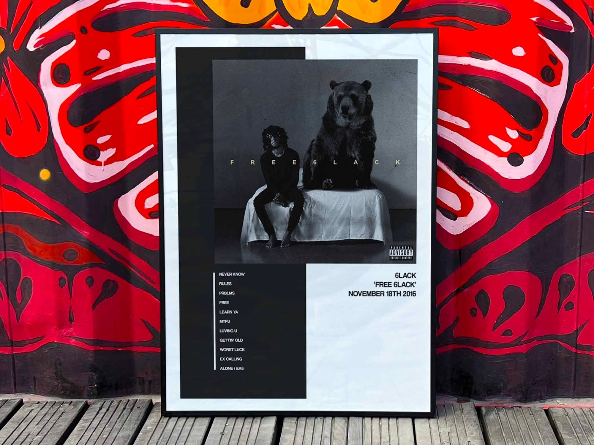 6lack Free 6lack Album Cover Poster 1 | Inspire Uplift