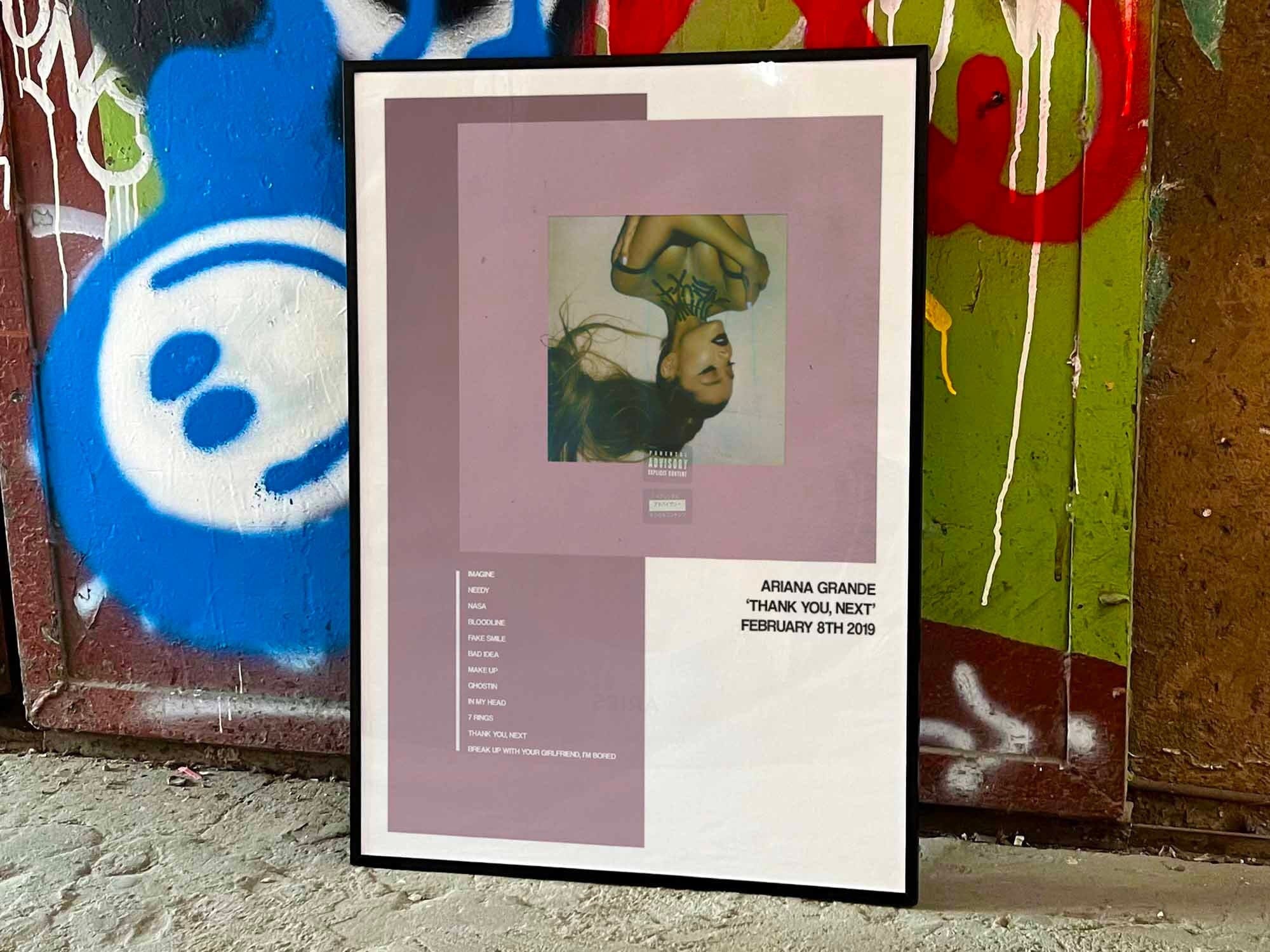 Ariana Grande Thank you, Next Album Cover Poster 1 | Inspire Uplift