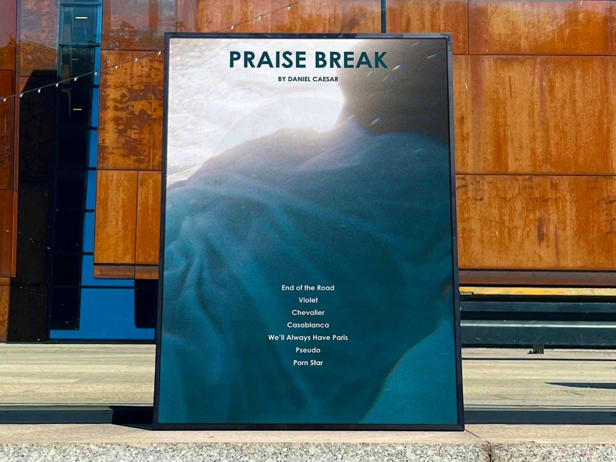 Daniel Caesar Praise Break Album Cover Poster fac | Inspire Uplift
