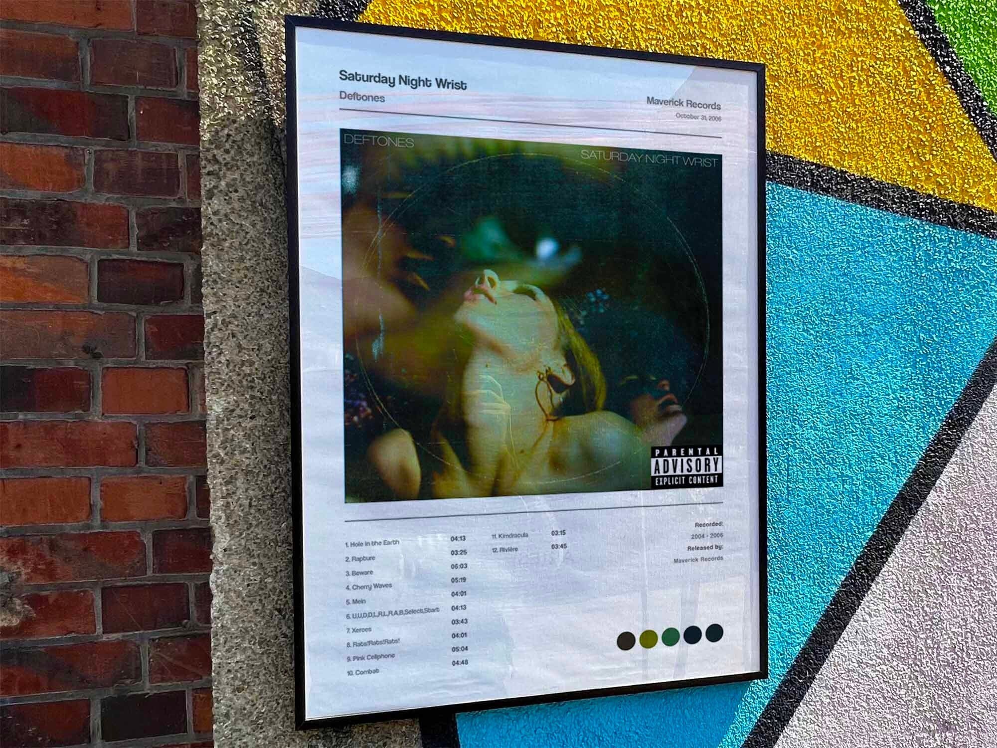 Deftones Saturday Night Wrist Album Cover Poster 5 | Inspire Uplift