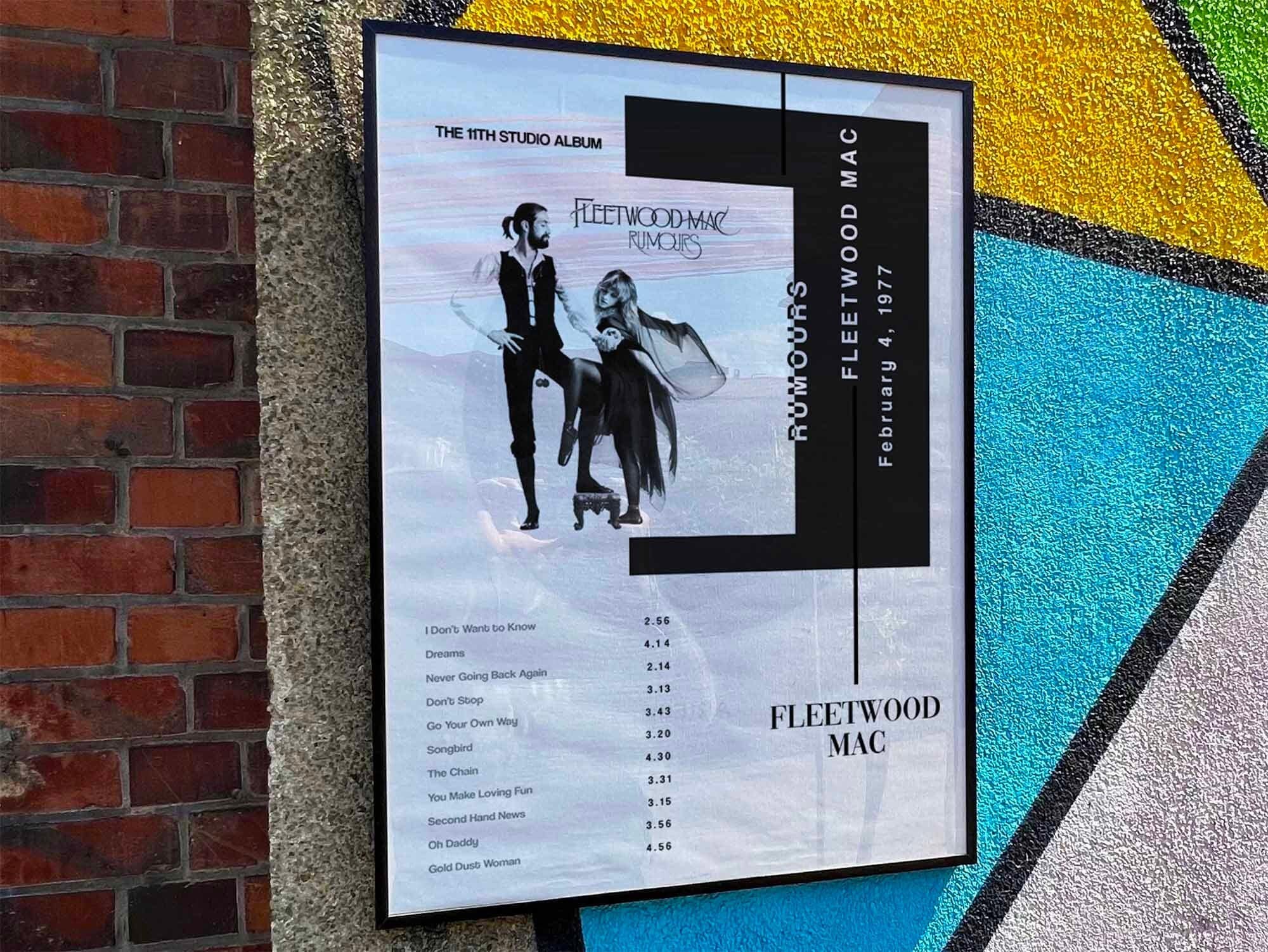 Fleetwood Mac Rumours Album Cover Poster 3 B&W | Inspire Uplift