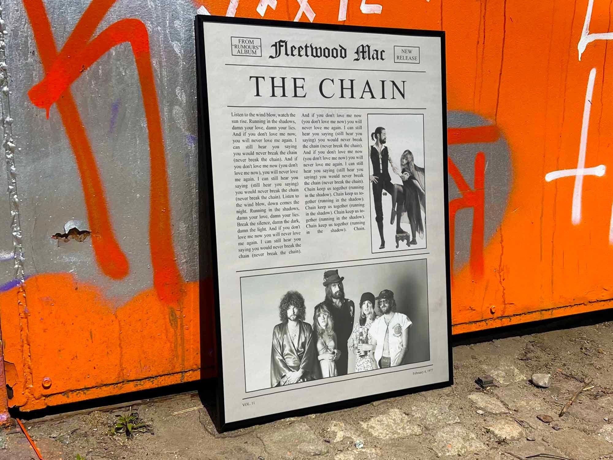 Fleetwood Mac The Chain Album Cover Poster newspaper | Inspire Uplift