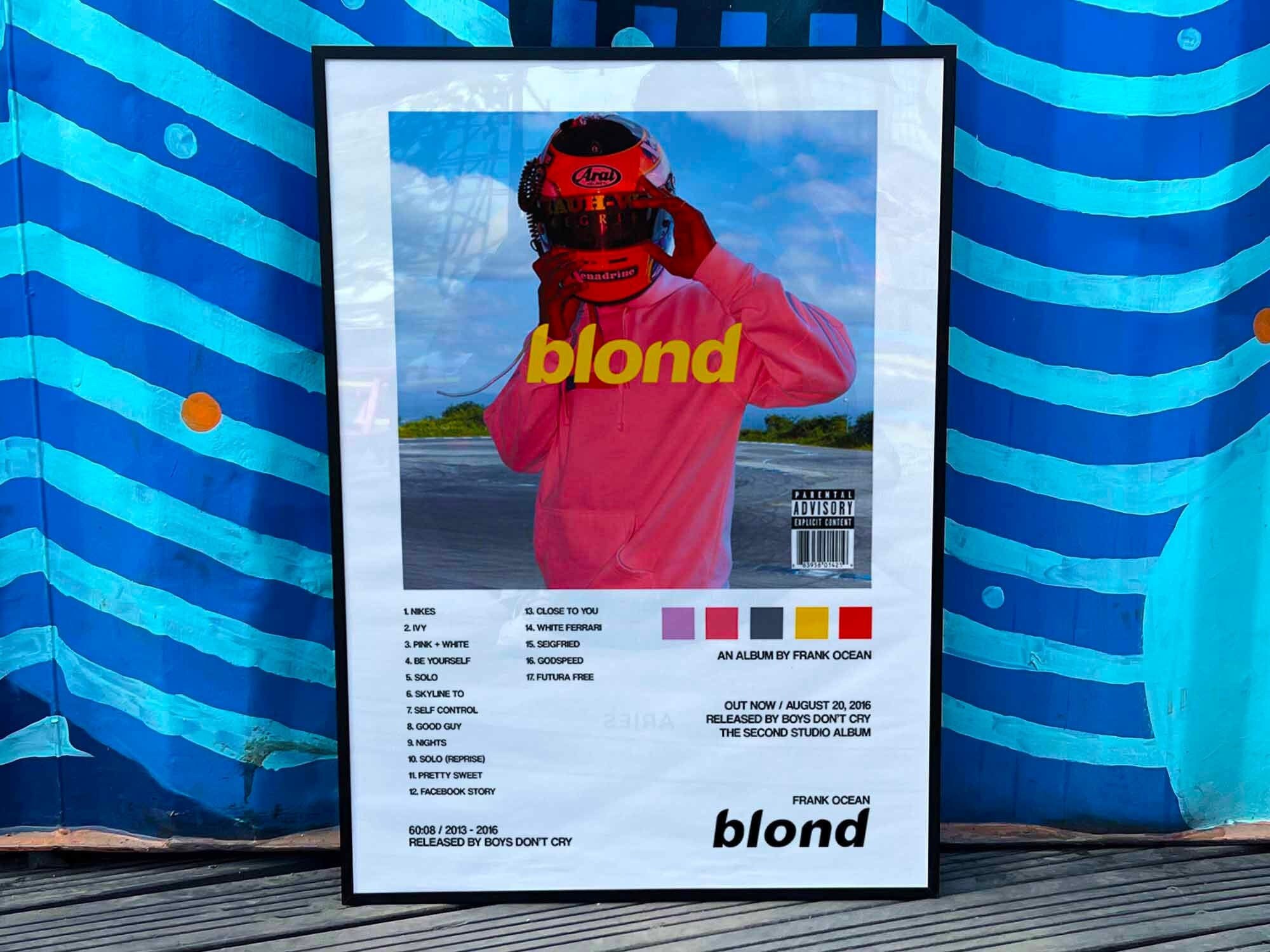 Frank Ocean Blond Album Cover Poster 2 (helmet) | Inspire Uplift