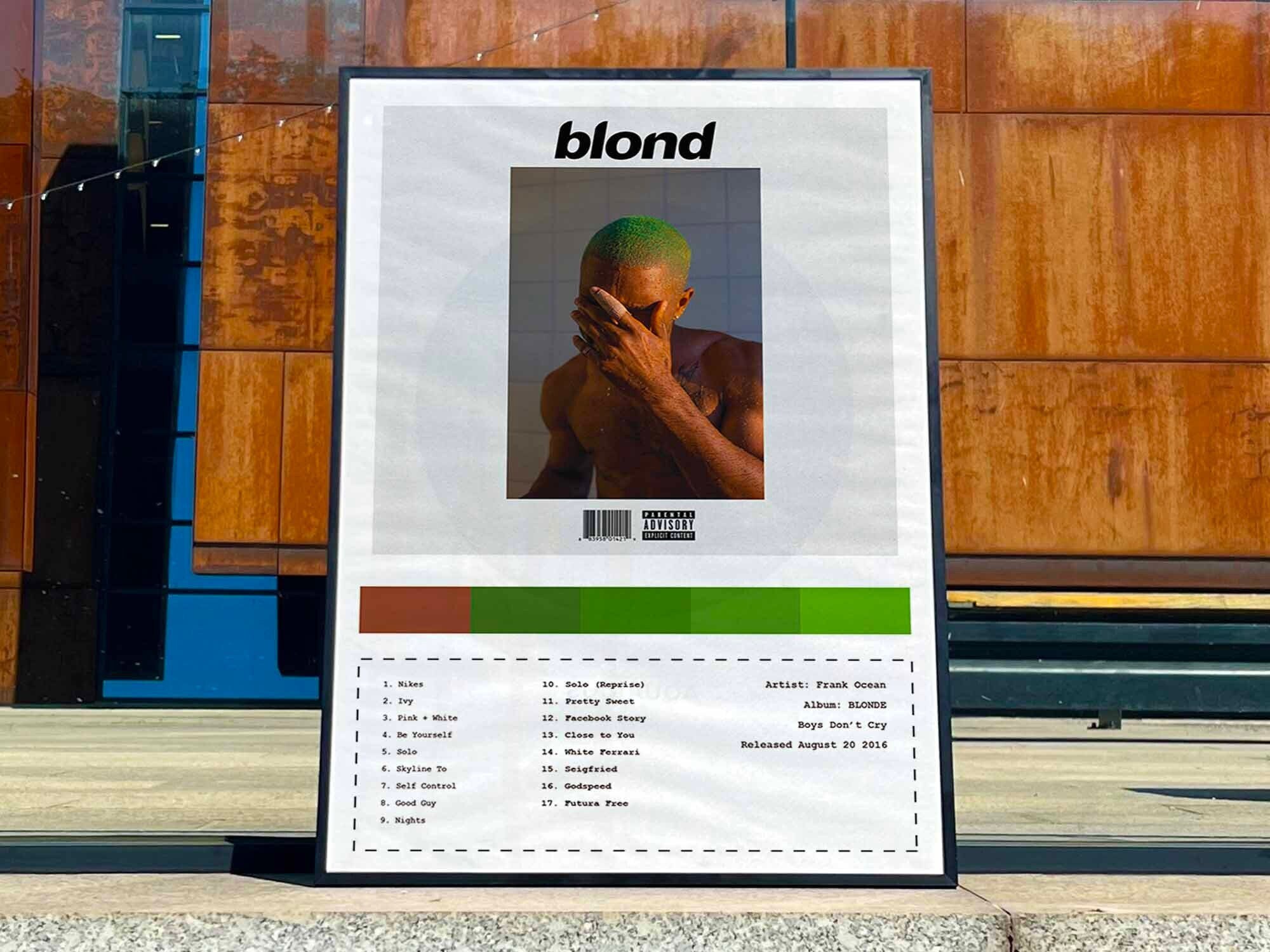 Frank Ocean Blonde Album Cover Poster 4 | Inspire Uplift