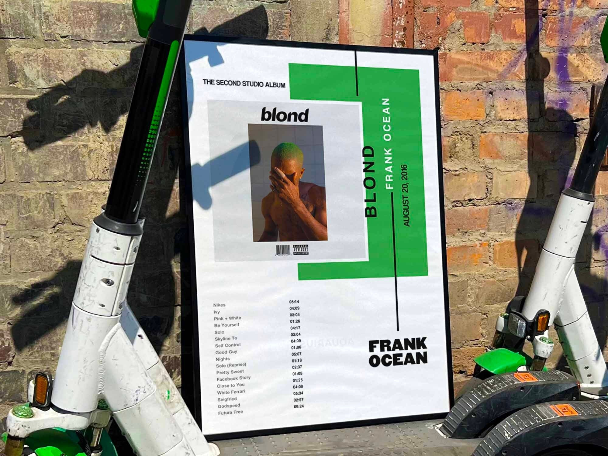 Frank Ocean Blonde Album Cover Poster 1 | Inspire Uplift