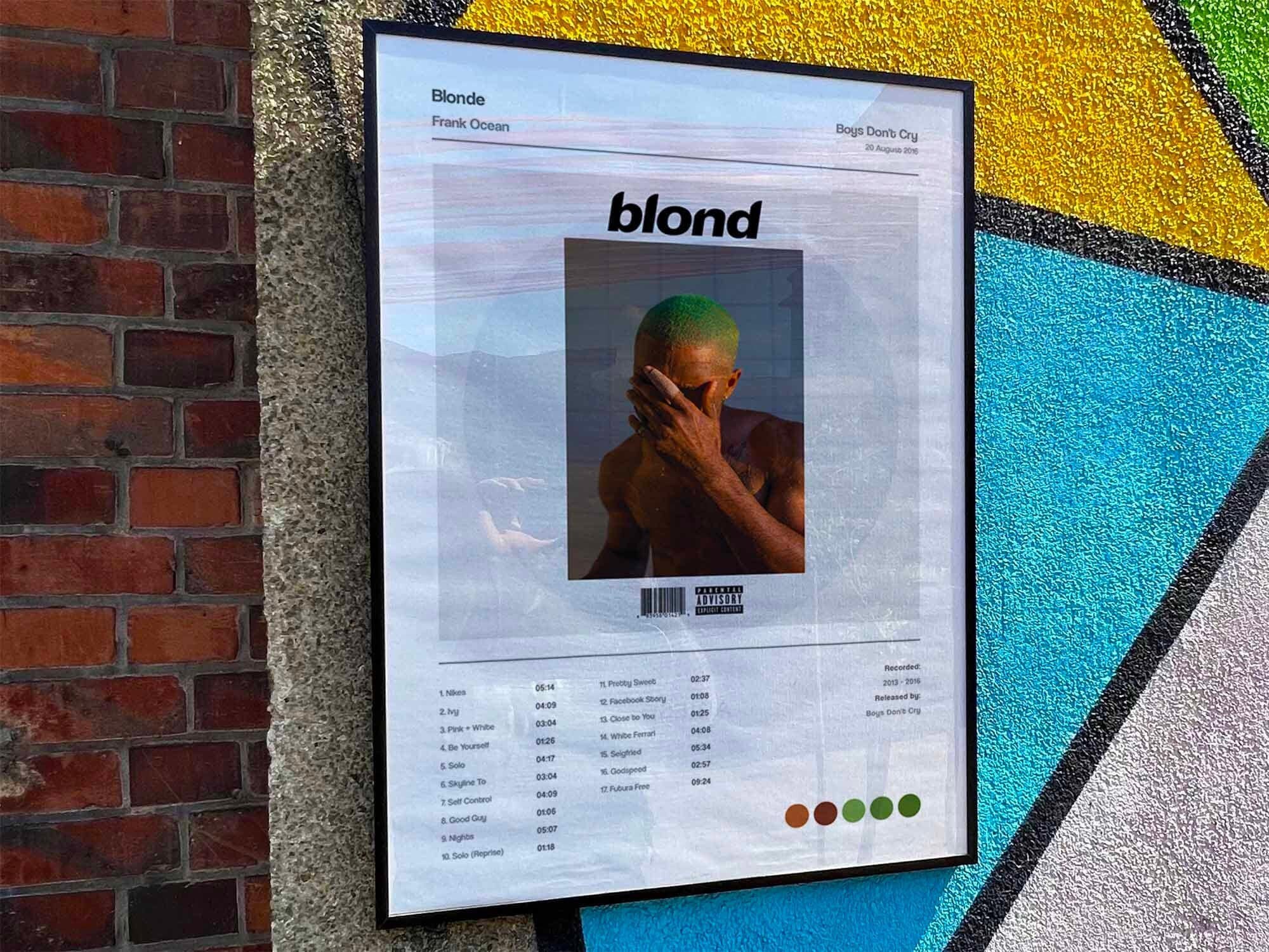 Frank Ocean Blonde Album Cover Poster 15 | Inspire Uplift