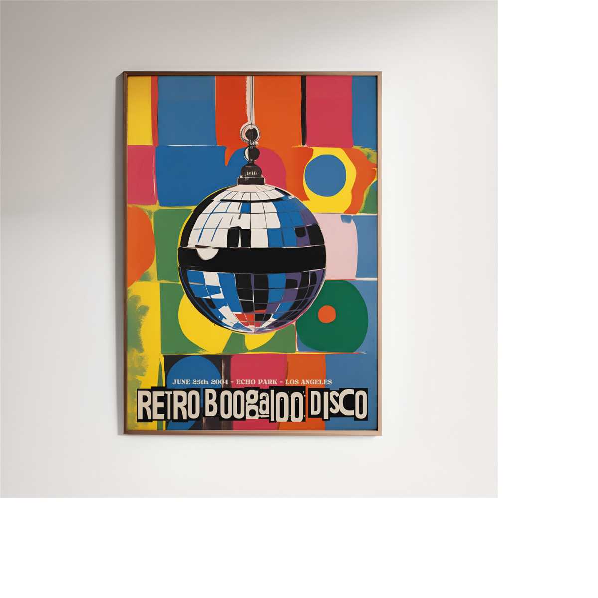 Retro Disco Poster - Electric Boogaloo - Colourful - Inspire Uplift