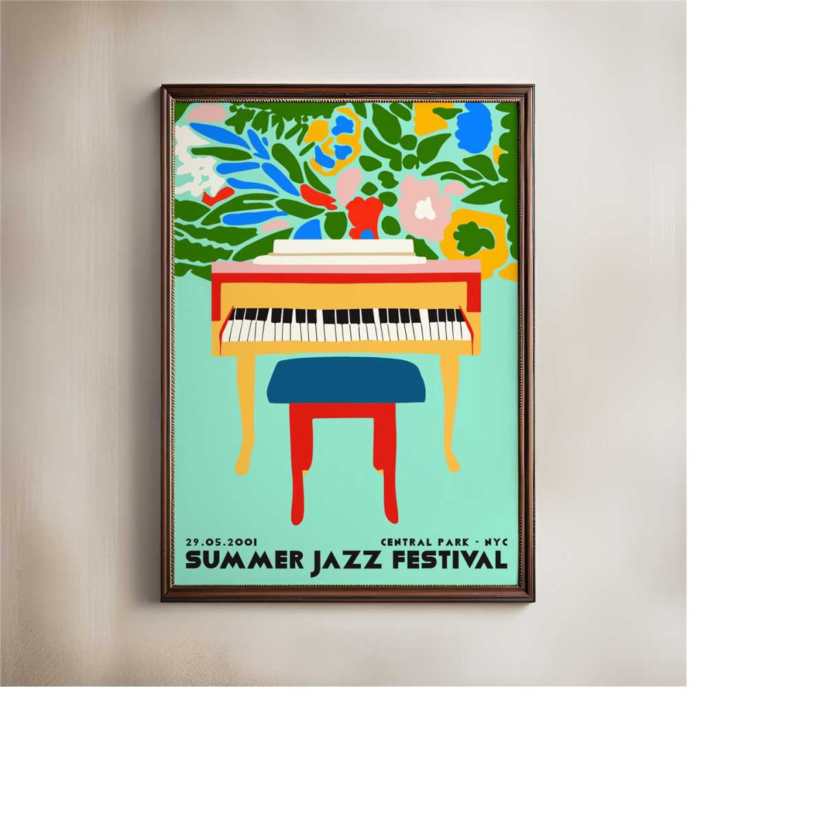 Summer Jazz Festival Poster - NYC Central Park | Inspire Uplift